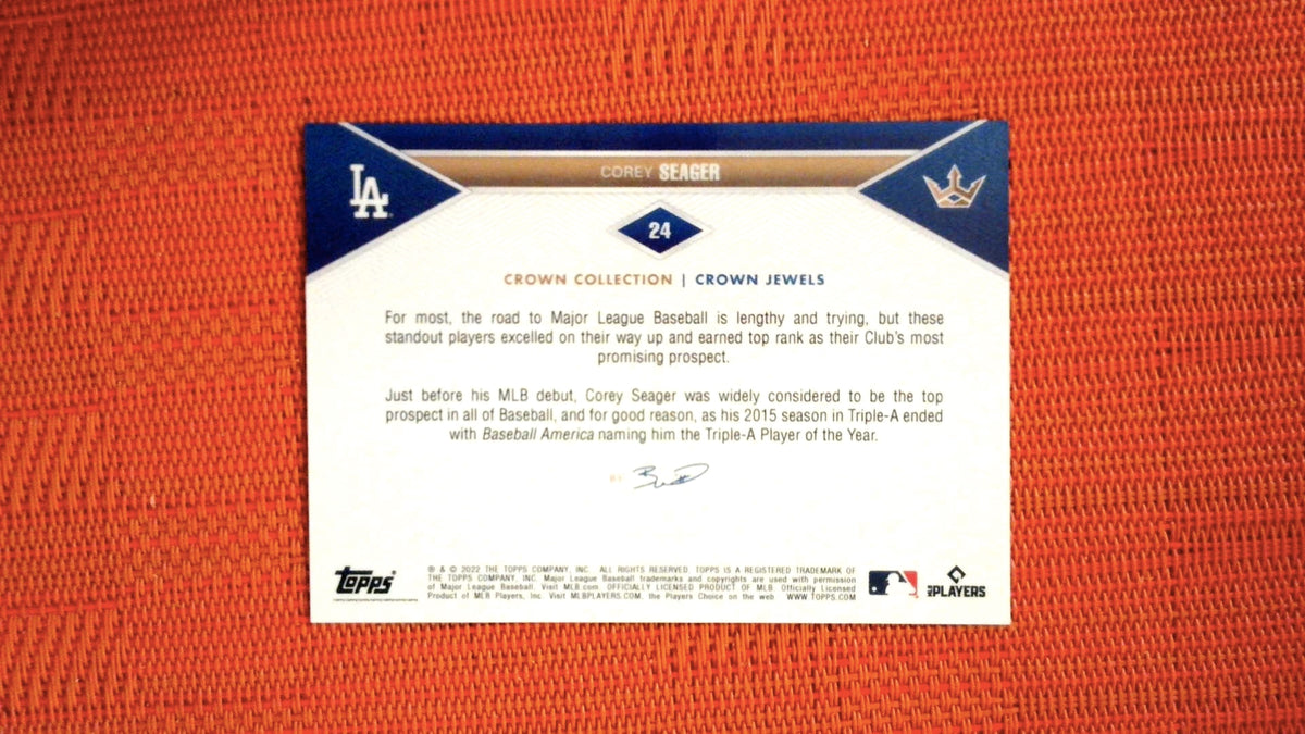 2022 Topps x Bobby Witt Jr. Crown Collection #24 Corey Seager – DOCBreaks