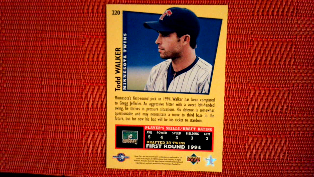 1994 Upper Deck Minor League 1994 Draft Class #220 Todd Walker – DOCBreaks